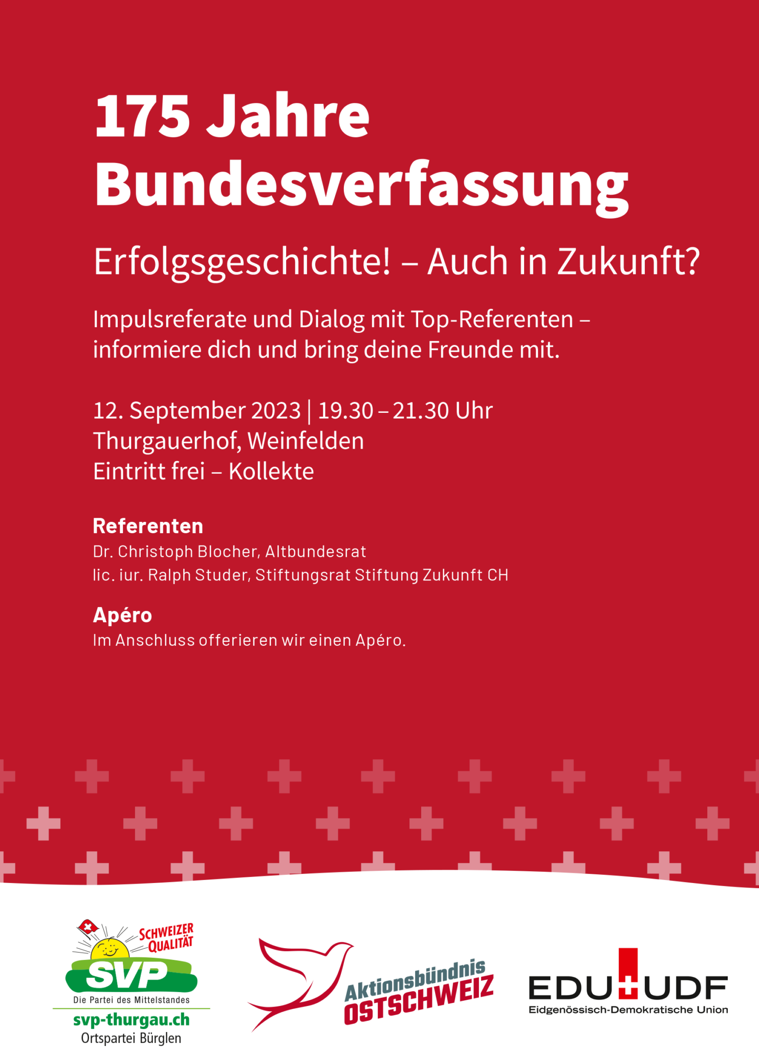 SVP Thurgau - 175 Jahre Bundesverfassung